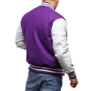 Varsity Base Men Jacket Purple Wool Body White Leather Sleeves ...