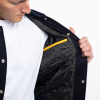 Varsity Base Men Jacket Navy Blue Wool Body Lemon Leather Sleeves ...