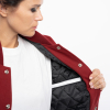 Varsity Base Women Jacket Cardinal Red Wool Body Bright White Leather ...