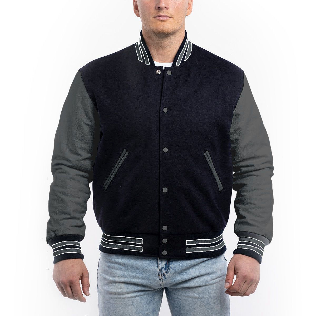 Varsity Base School Jacket James Irwin Charter Letterman Jacket